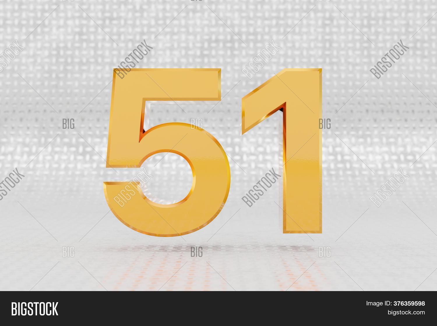 Yellow 3d Number 51. Image & Photo (Free Trial) | Bigstock