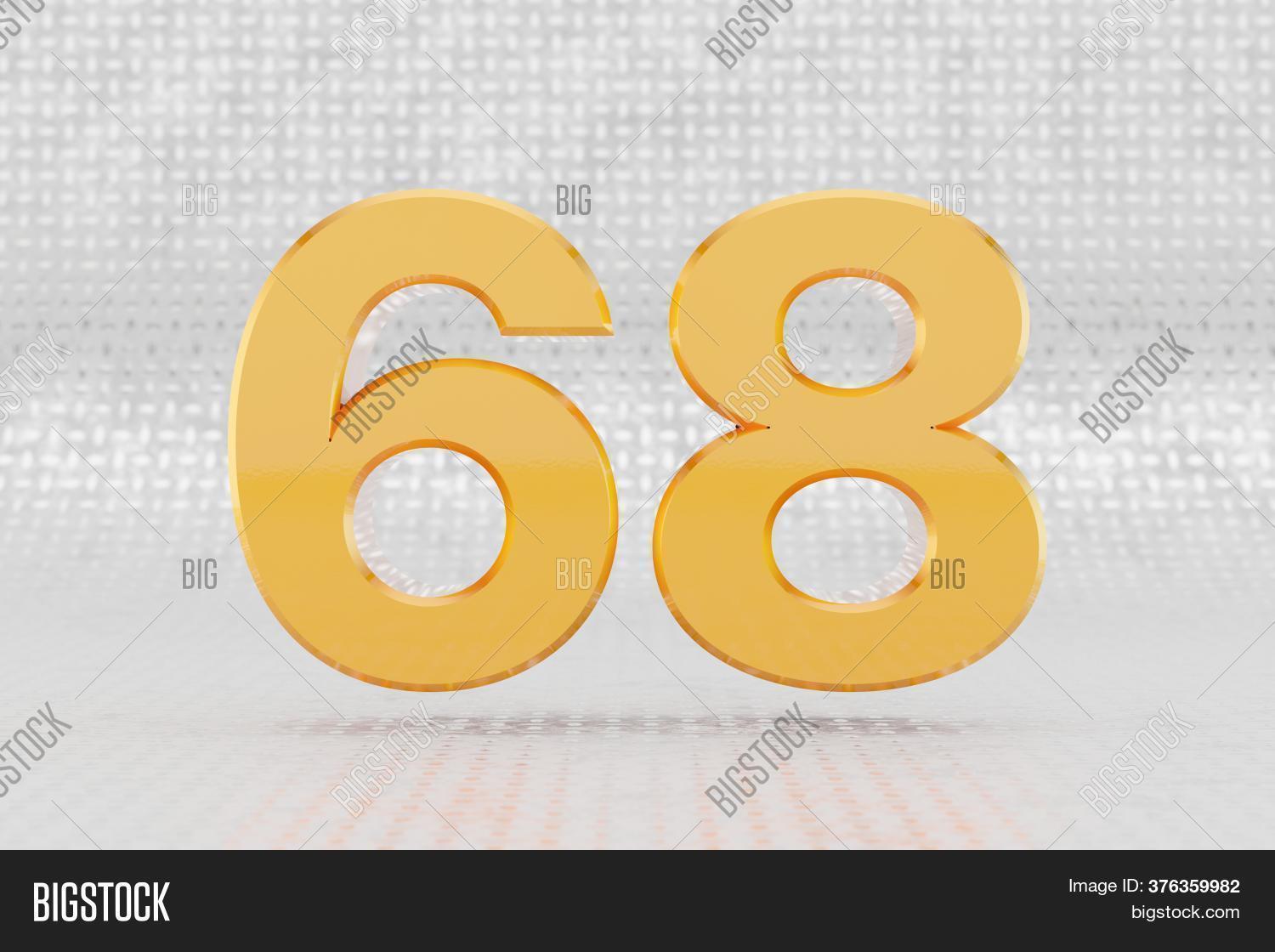 Yellow 3d Number 68. Image & Photo (Free Trial) | Bigstock