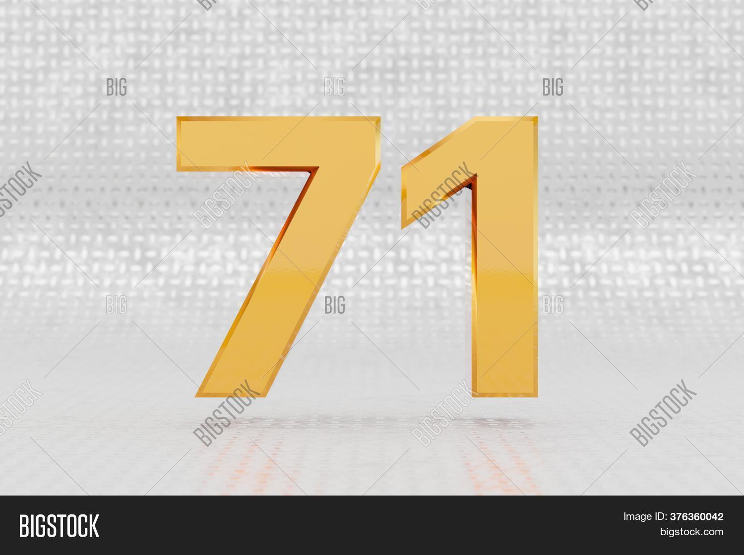 Yellow 3d Number 71. Image & Photo (Free Trial) | Bigstock