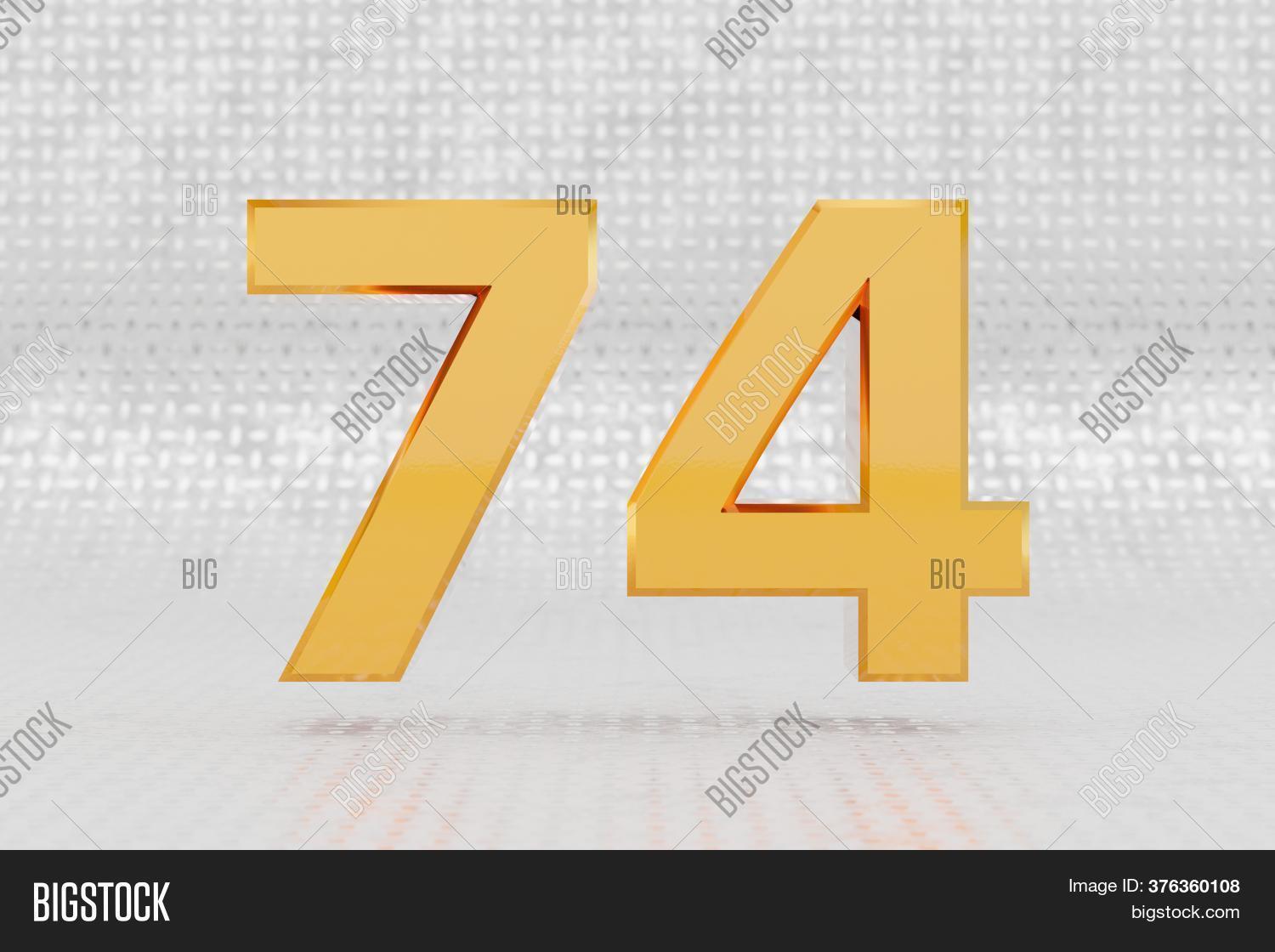 Yellow 3d Number 74. Image & Photo (Free Trial) | Bigstock