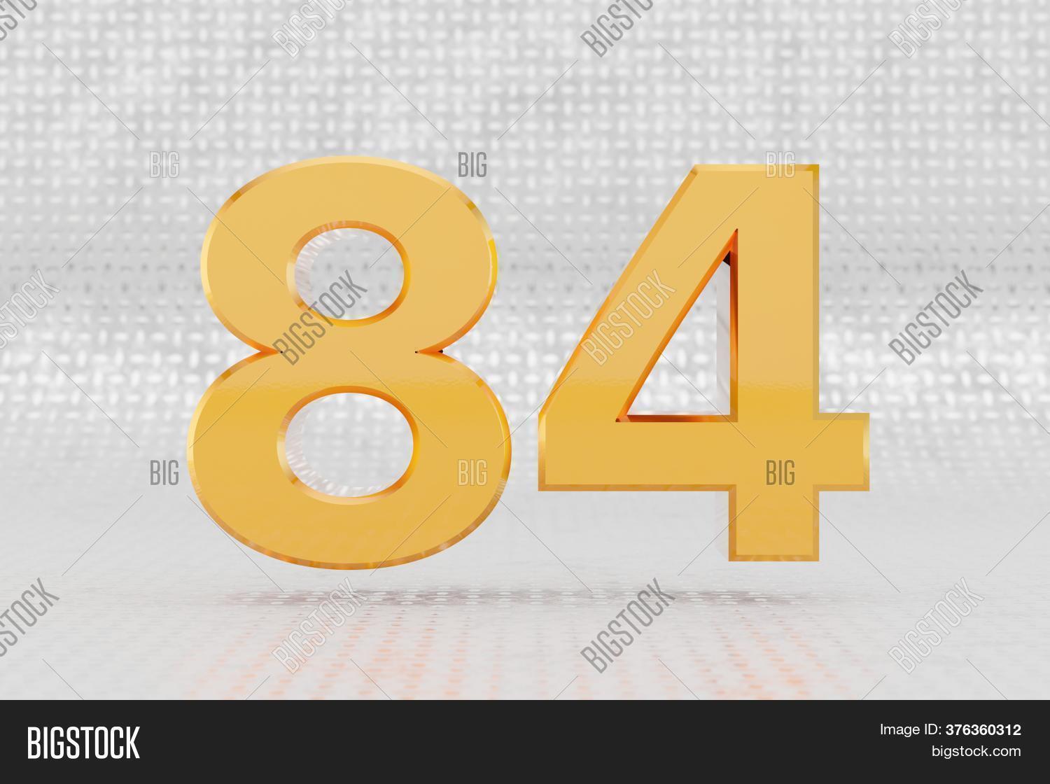 Yellow 3d Number 84. Image & Photo (Free Trial) | Bigstock