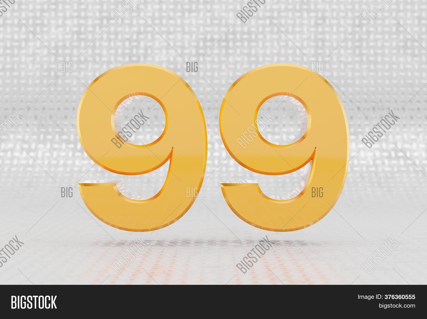 Yellow 3d Number 99. Image & Photo (Free Trial) | Bigstock