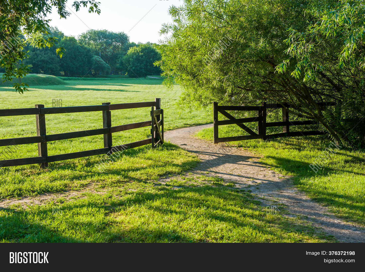 Old Wooden Cattle Gate Image & Photo (Free Trial) | Bigstock