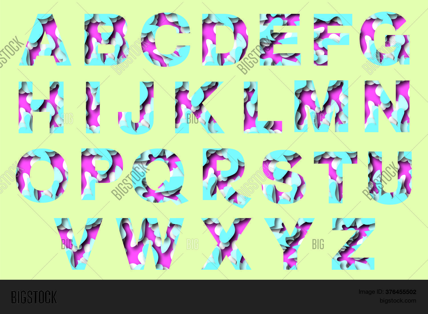 Papercut Font Alphabet Image & Photo (Free Trial) | Bigstock
