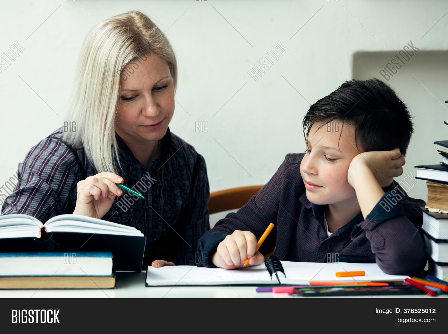 Schoolboy Tutor Sits Image & Photo (Free Trial) | Bigstock