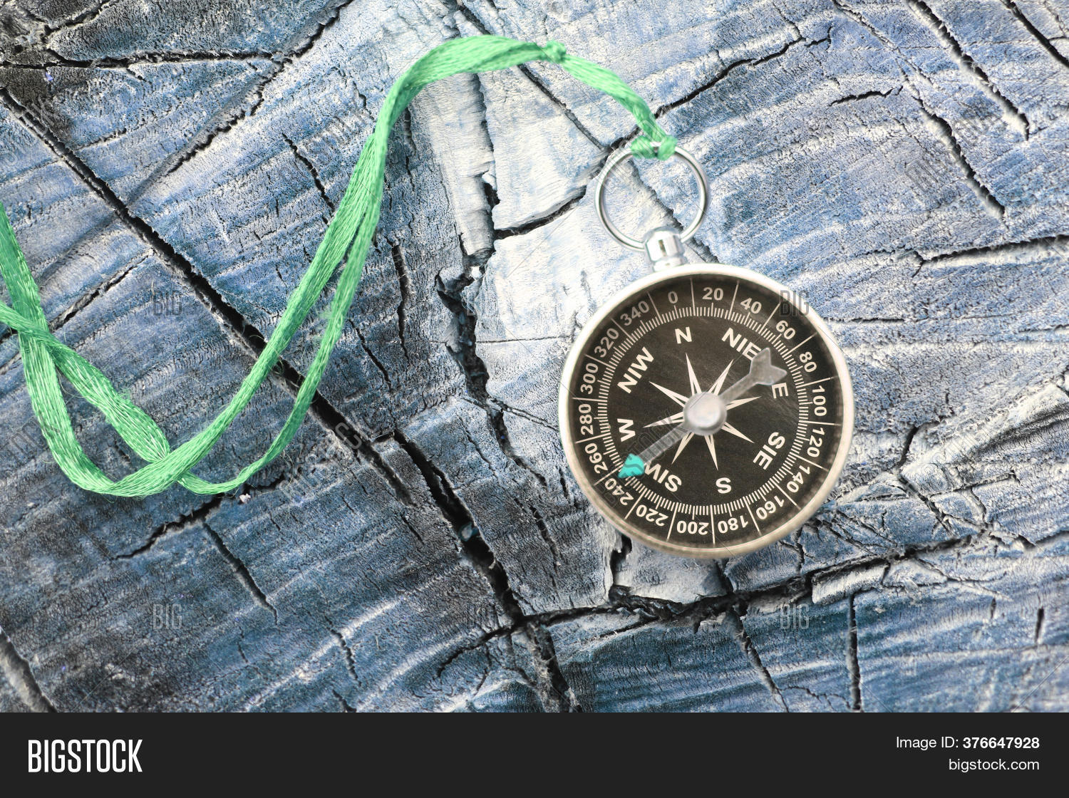 Round Compass On Blue Image & Photo (Free Trial) | Bigstock