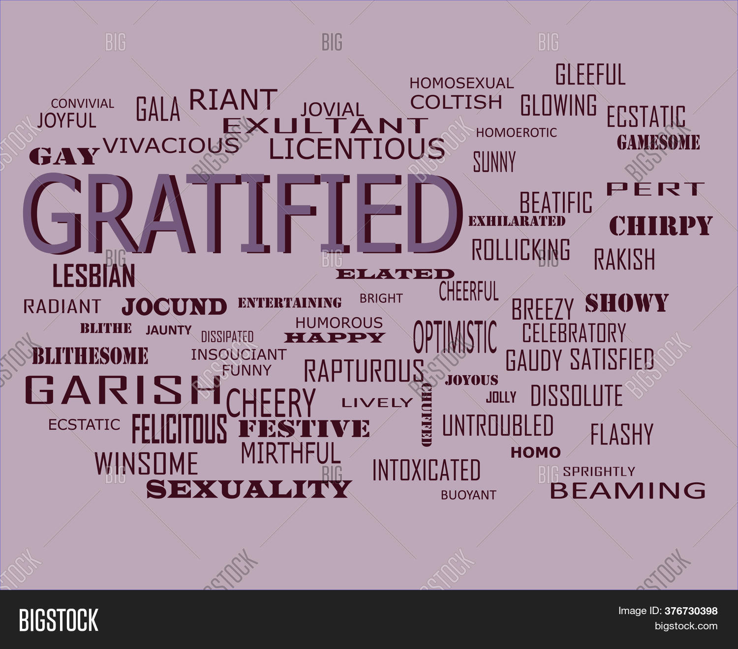 Gratified Word Which Vector & Photo (Free Trial) | Bigstock