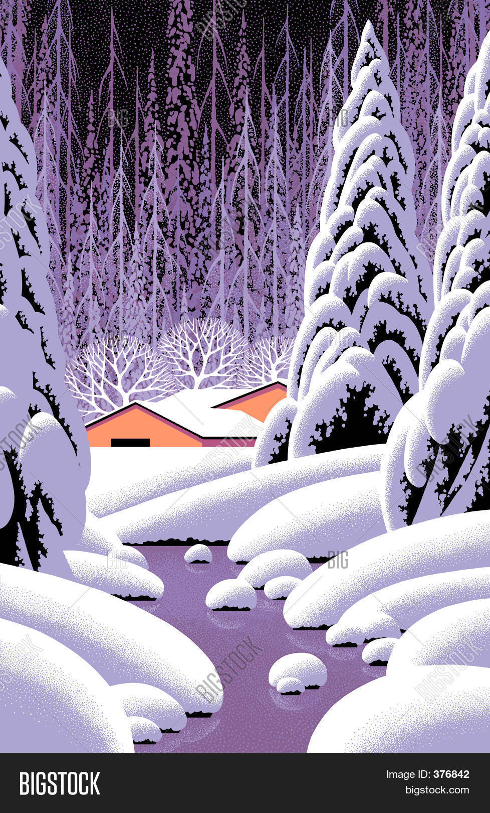 Winter Scene Yellow Image & Photo (Free Trial) | Bigstock