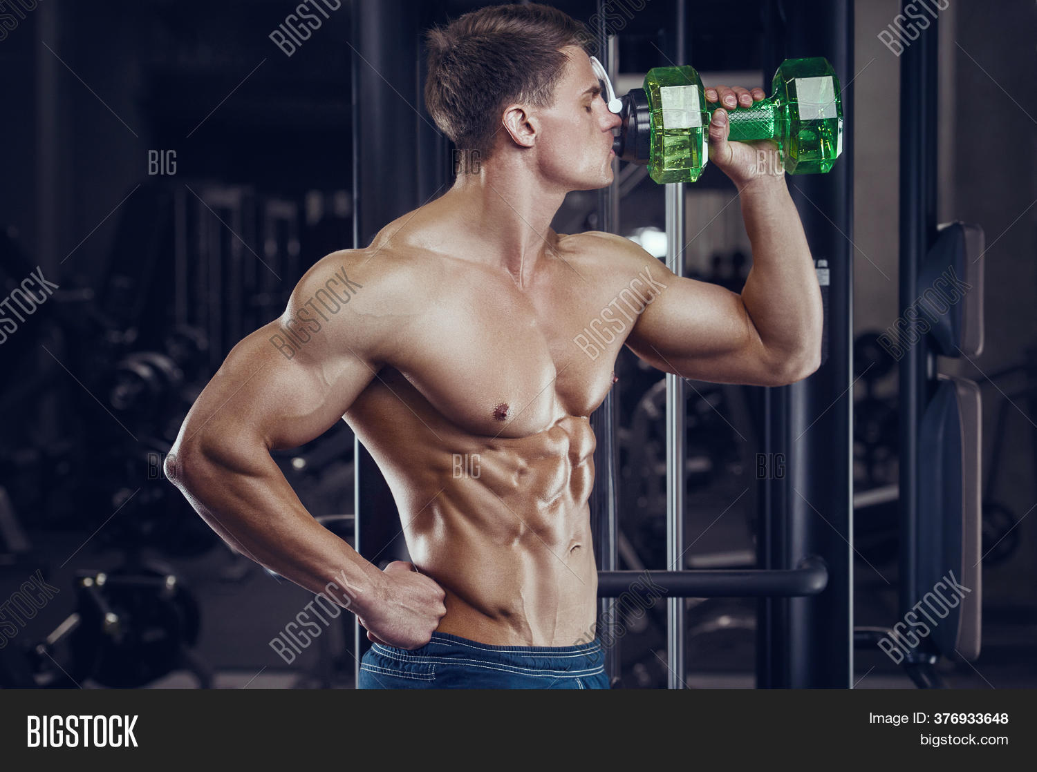 Bodybuilder Drinking Image & Photo (Free Trial) | Bigstock