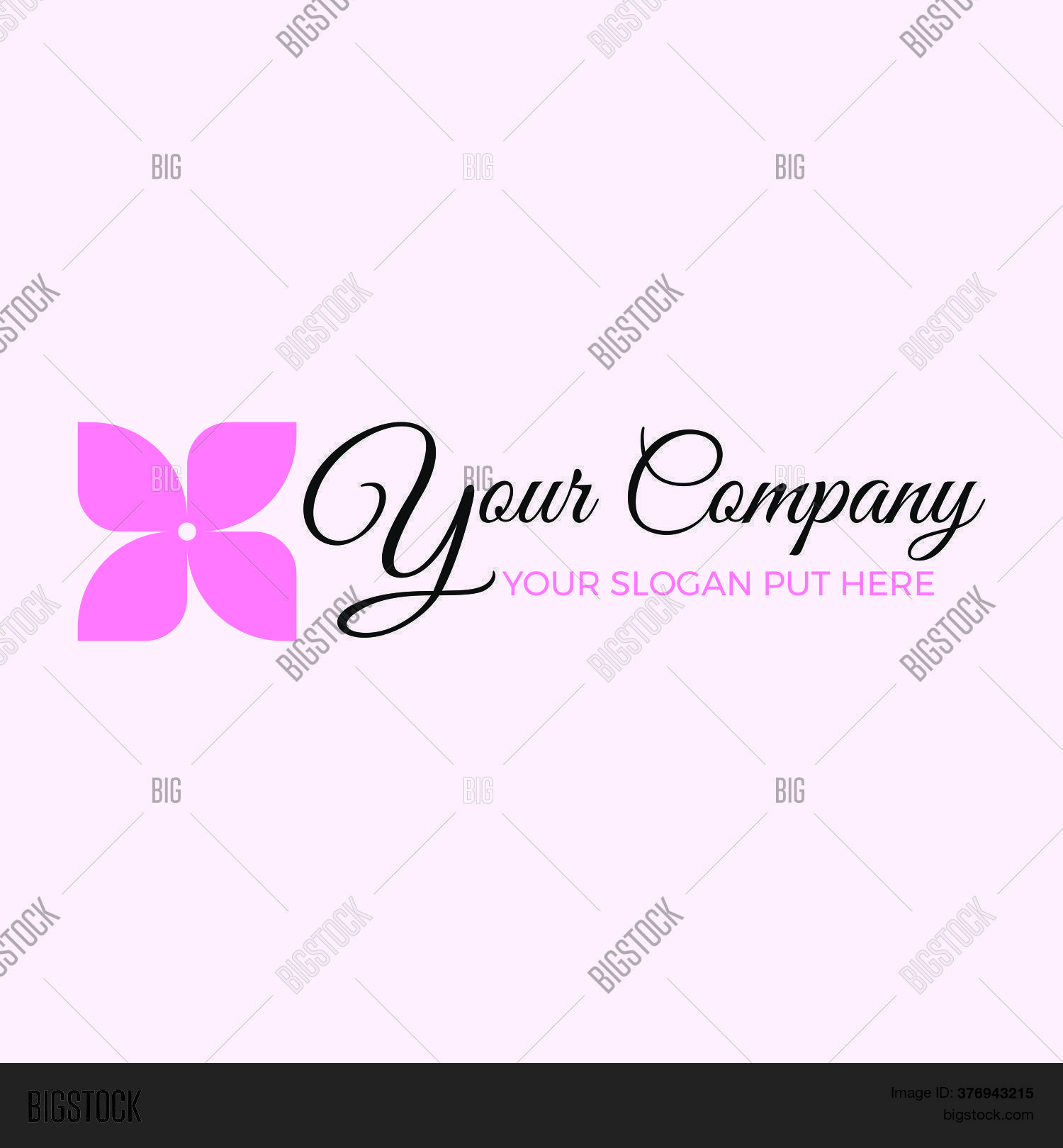 Simple Pink Flower Vector & Photo (Free Trial) | Bigstock