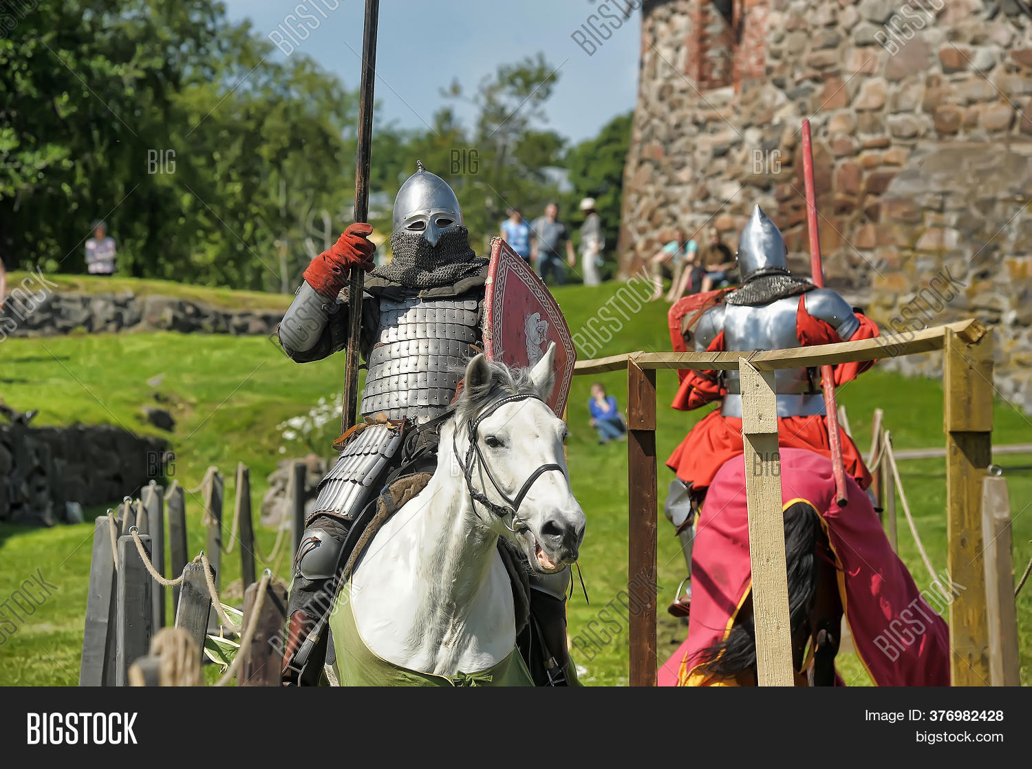 Knight Spear On Horse Image & Photo (Free Trial) | Bigstock