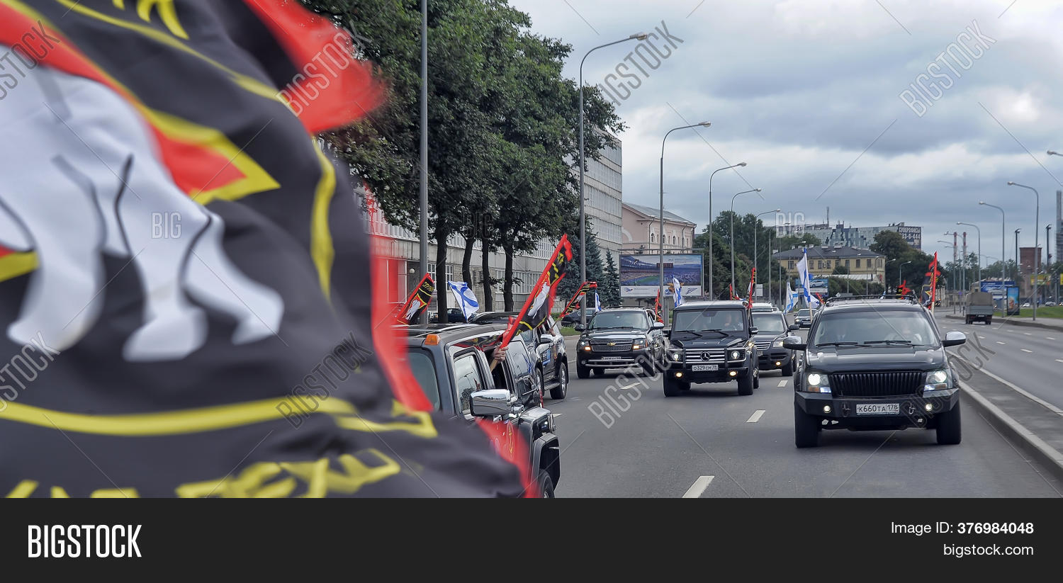 Parade Cars Flags Image & Photo (Free Trial) | Bigstock