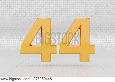 Yellow 3d Number 44. Image & Photo (Free Trial) | Bigstock