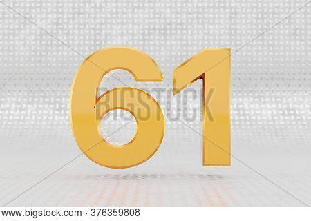 Yellow 3d Number 61. Image & Photo (Free Trial) | Bigstock
