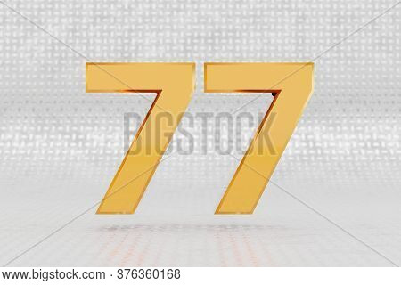 Yellow 3d Number 77. Image & Photo (Free Trial) | Bigstock