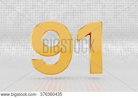 Yellow 3d Number 91. Image & Photo (Free Trial) | Bigstock