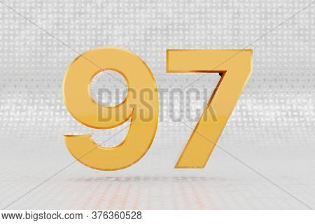 Yellow 3d Number 97. Image & Photo (Free Trial) | Bigstock
