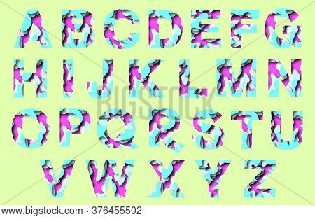 Papercut Font Alphabet Image & Photo (Free Trial) | Bigstock