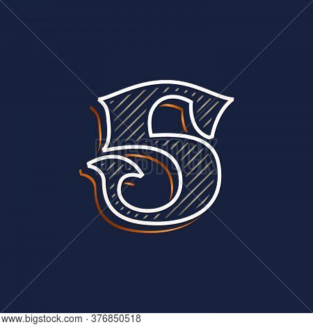 Vintage Number Five Vector & Photo (Free Trial) | Bigstock