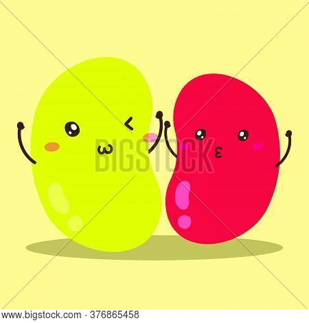 Cute Happy Beans Vector & Photo (Free Trial) | Bigstock
