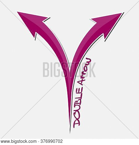 Stock Vector Double Arrow Vector Icon On White Background Double Arrow ...