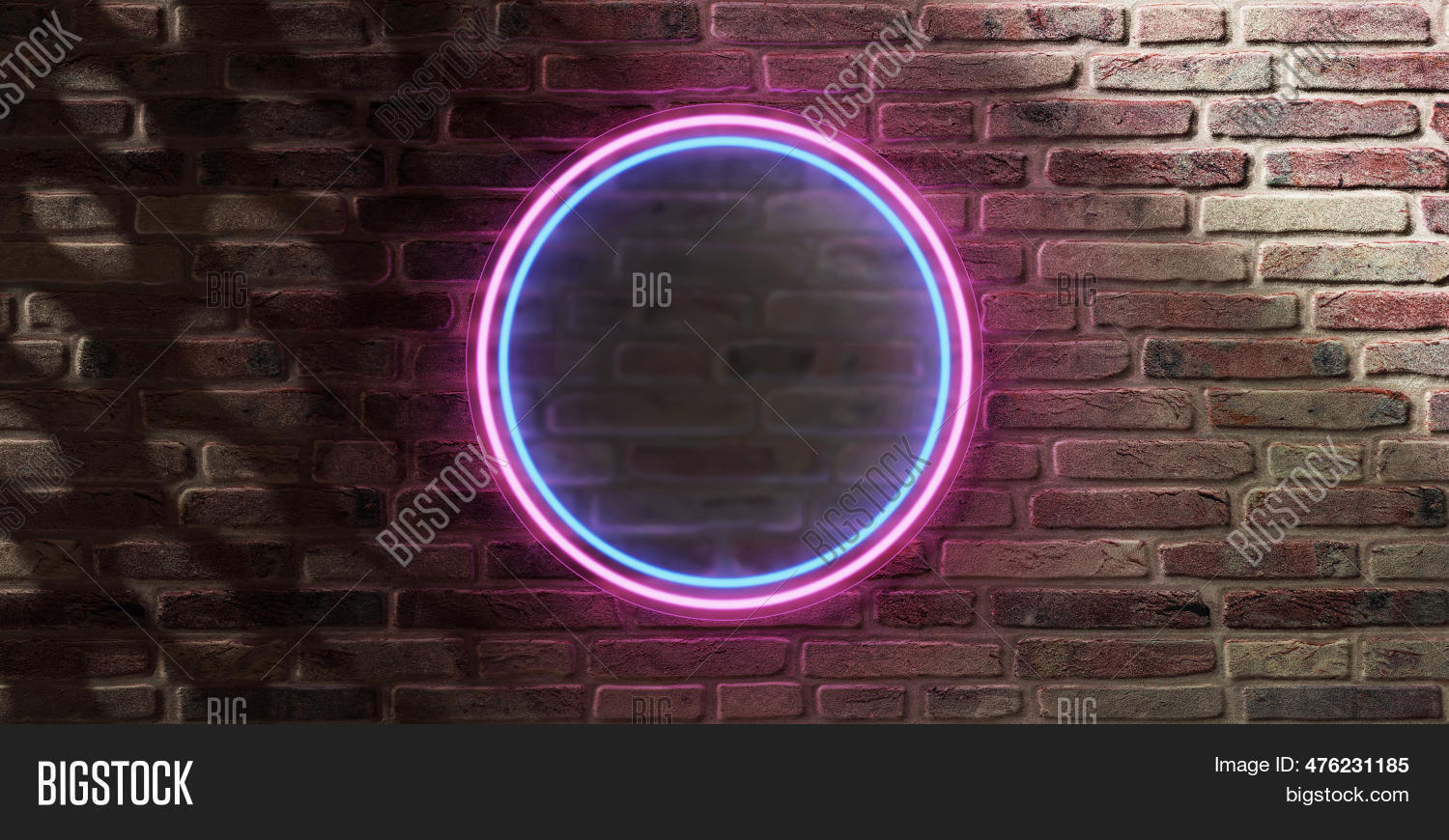 Brick Wall Neon Sign Image & Photo (Free Trial) | Bigstock