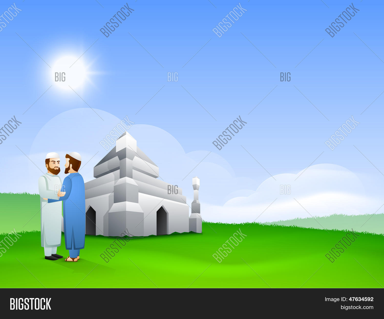 Two Muslim Young Mans Vector & Photo (Free Trial) | Bigstock