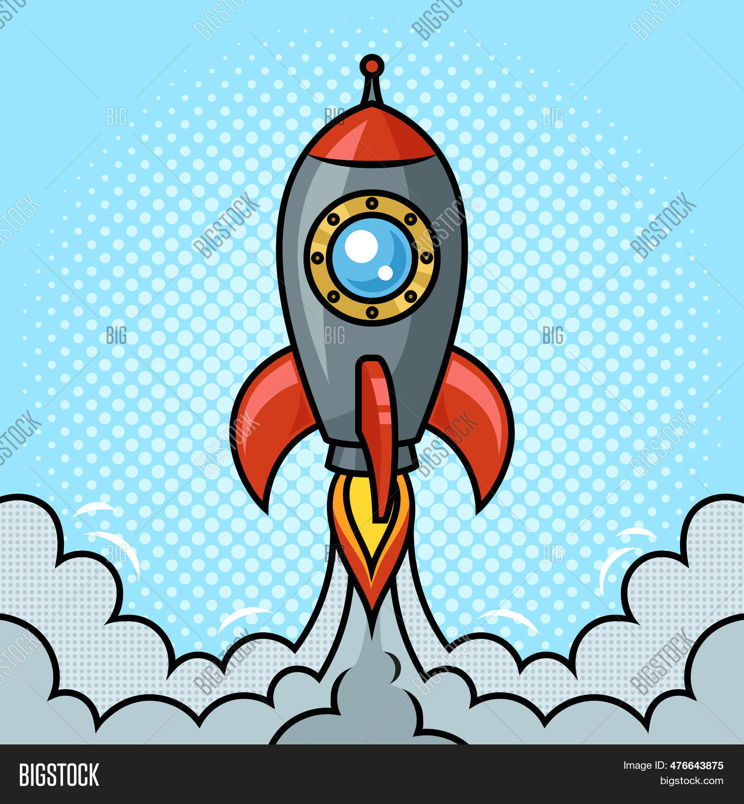 Cartoon Rocket Takes Image & Photo (Free Trial) | Bigstock