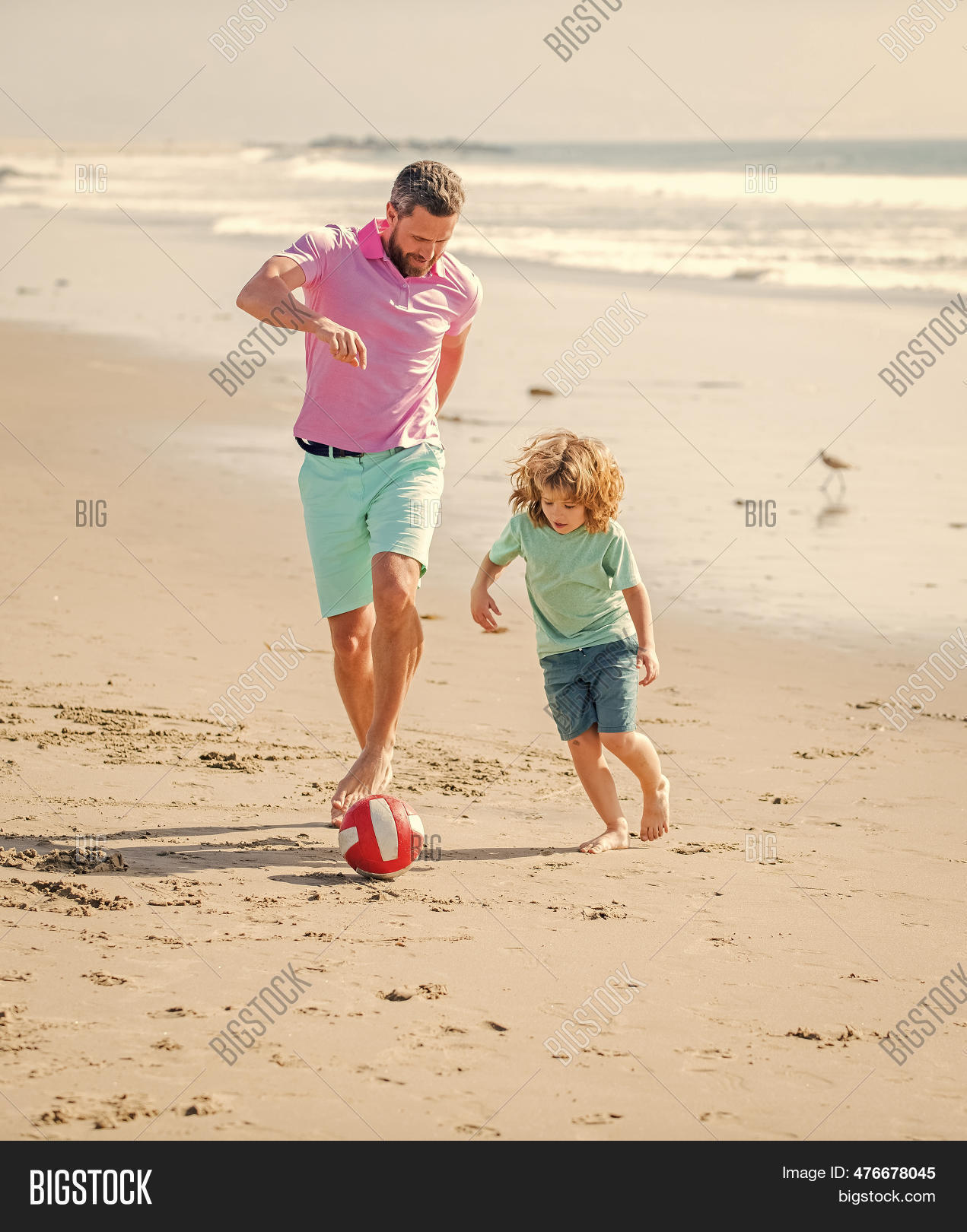 Happy Kid Dad Running Image & Photo (Free Trial) | Bigstock