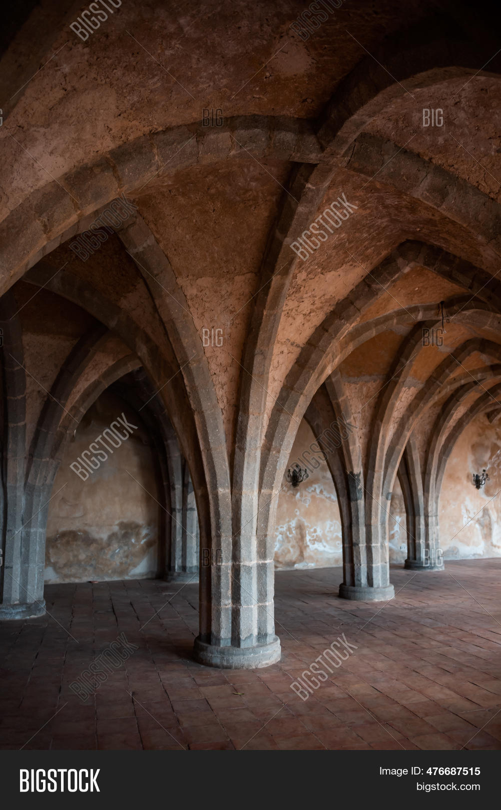 Crypt Columns Arches Image & Photo (Free Trial) | Bigstock