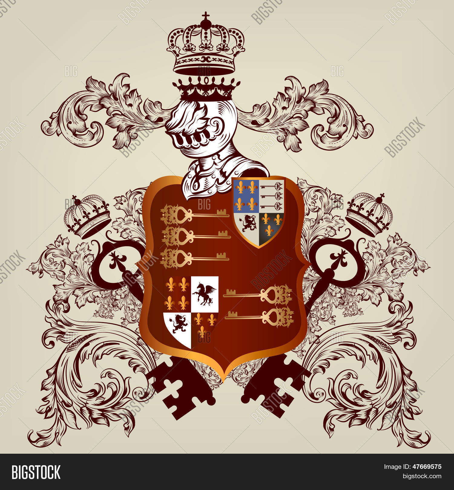 Heraldic Design Coat Vector & Photo (Free Trial) | Bigstock