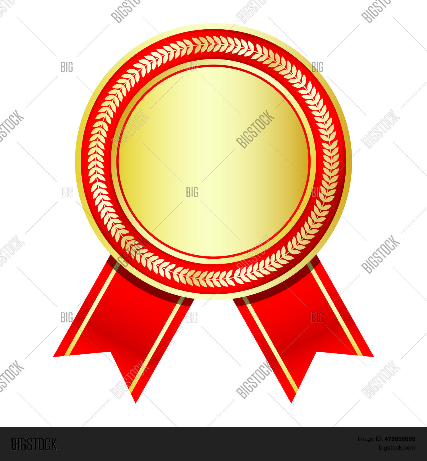 Golden Medal Red Vector & Photo (Free Trial) | Bigstock