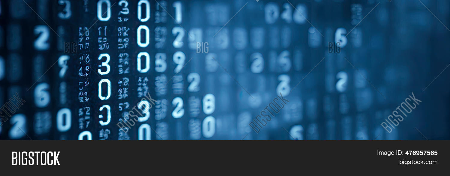 Blue Digital Binary Image & Photo (Free Trial) | Bigstock