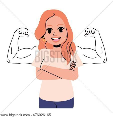 Strong Woman Muscle Vector & Photo (Free Trial) | Bigstock