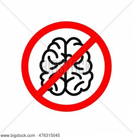 Brain Red Crossed Vector & Photo (Free Trial) | Bigstock