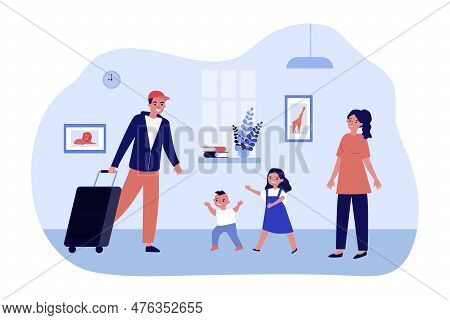 Father Coming Home Vector & Photo (Free Trial) | Bigstock