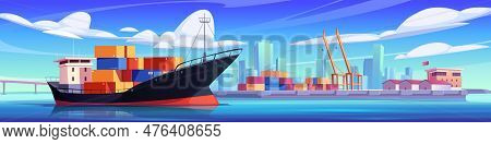 Cartoon Cargo Ship Vector & Photo (Free Trial) | Bigstock