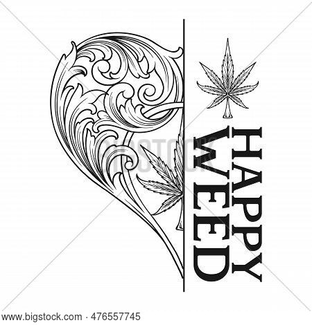 Happy Weed Leaf Heart Image & Photo (Free Trial) | Bigstock