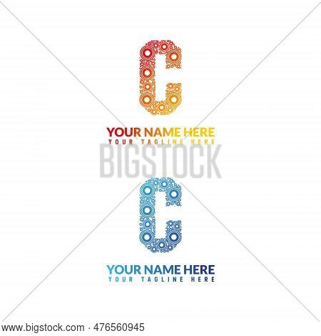 C Letter Logo C Text Vector & Photo (Free Trial) | Bigstock