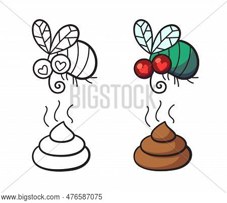Poop Fly. Comic Vector & Photo (Free Trial) | Bigstock