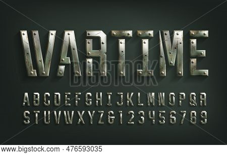 Wartime Alphabet Font Vector & Photo (Free Trial) | Bigstock