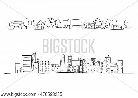 Hand Drawing City. Vector & Photo (Free Trial) | Bigstock