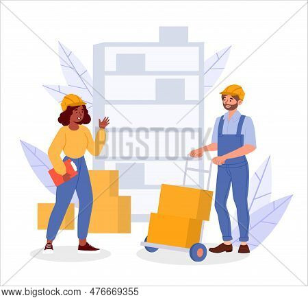 Warehouse Worker Cartoon