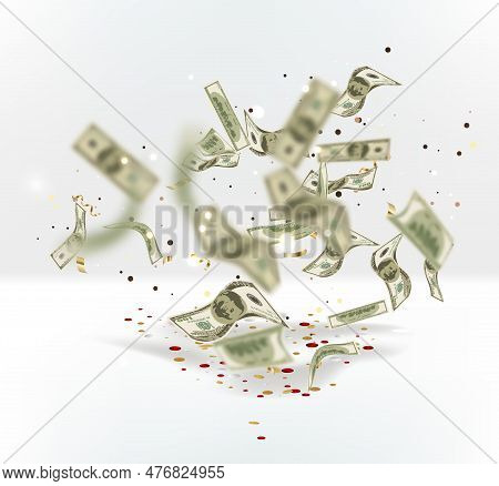 Falling Dollars. Vector & Photo (Free Trial) | Bigstock