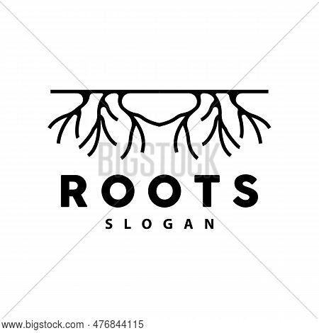 Simple Tree Roots Silhouette