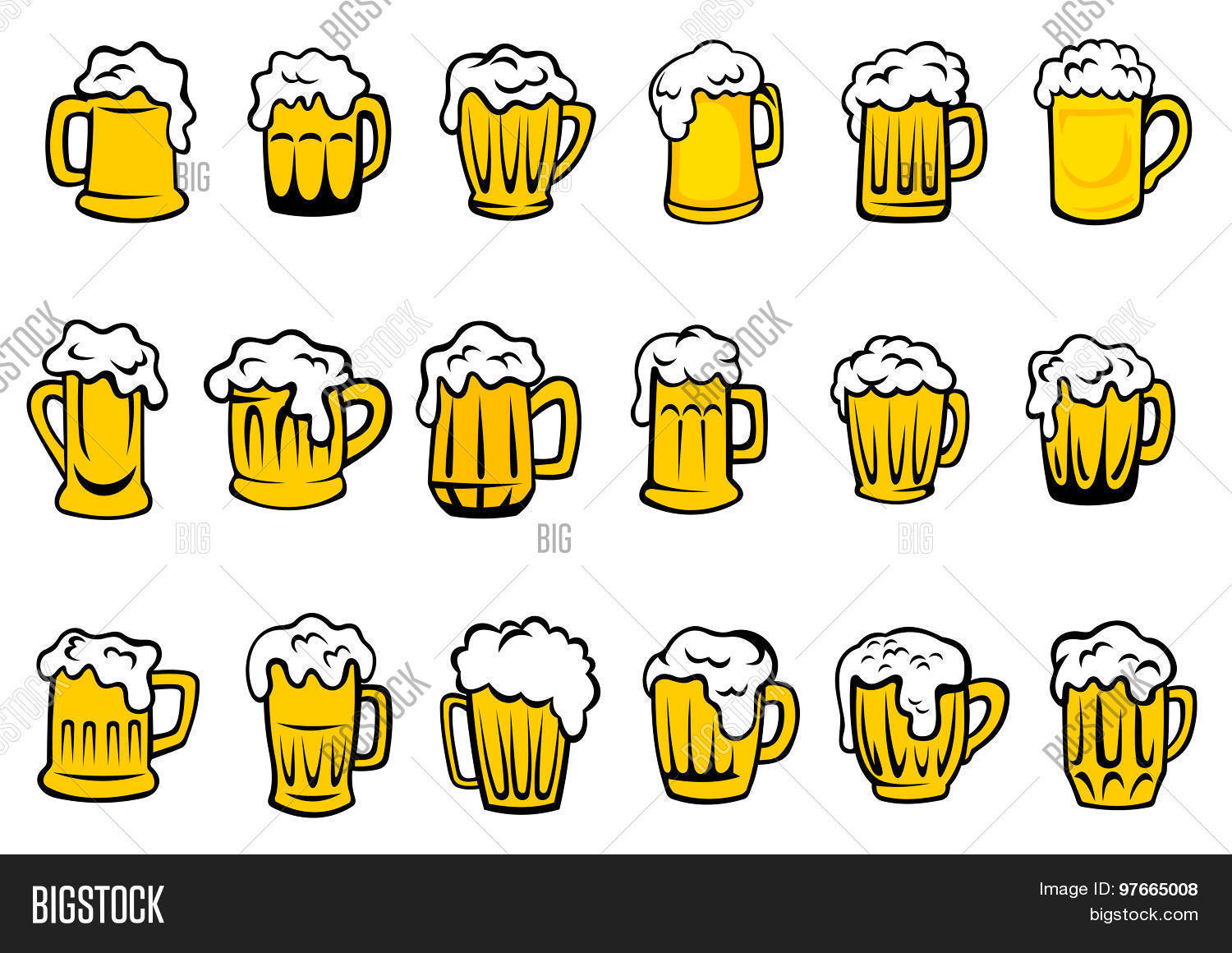 Beer Mugs Tankards Vector And Photo Free Trial Bigstock