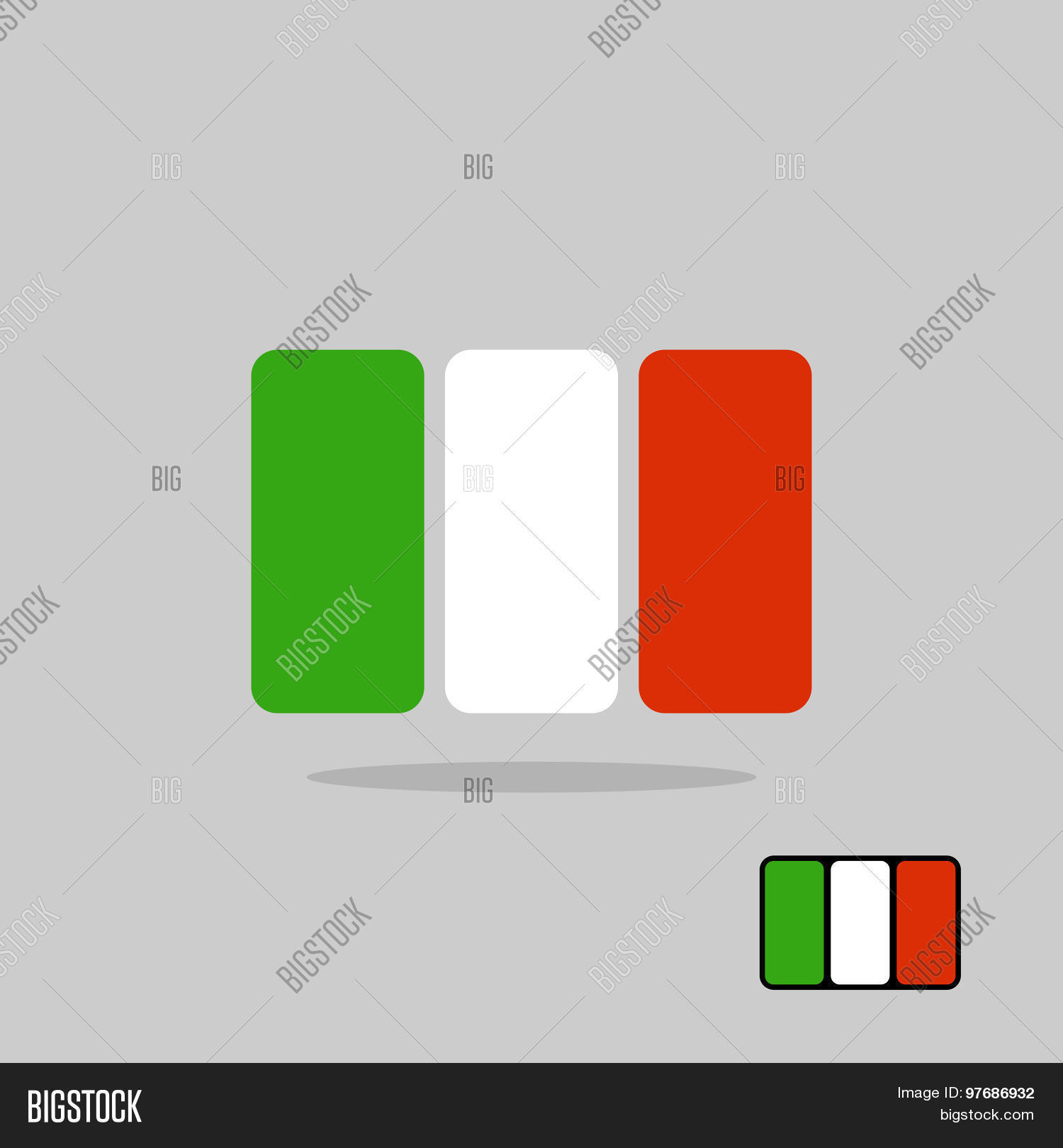 Italy Flag, Stylized Vector & Photo (Free Trial) | Bigstock