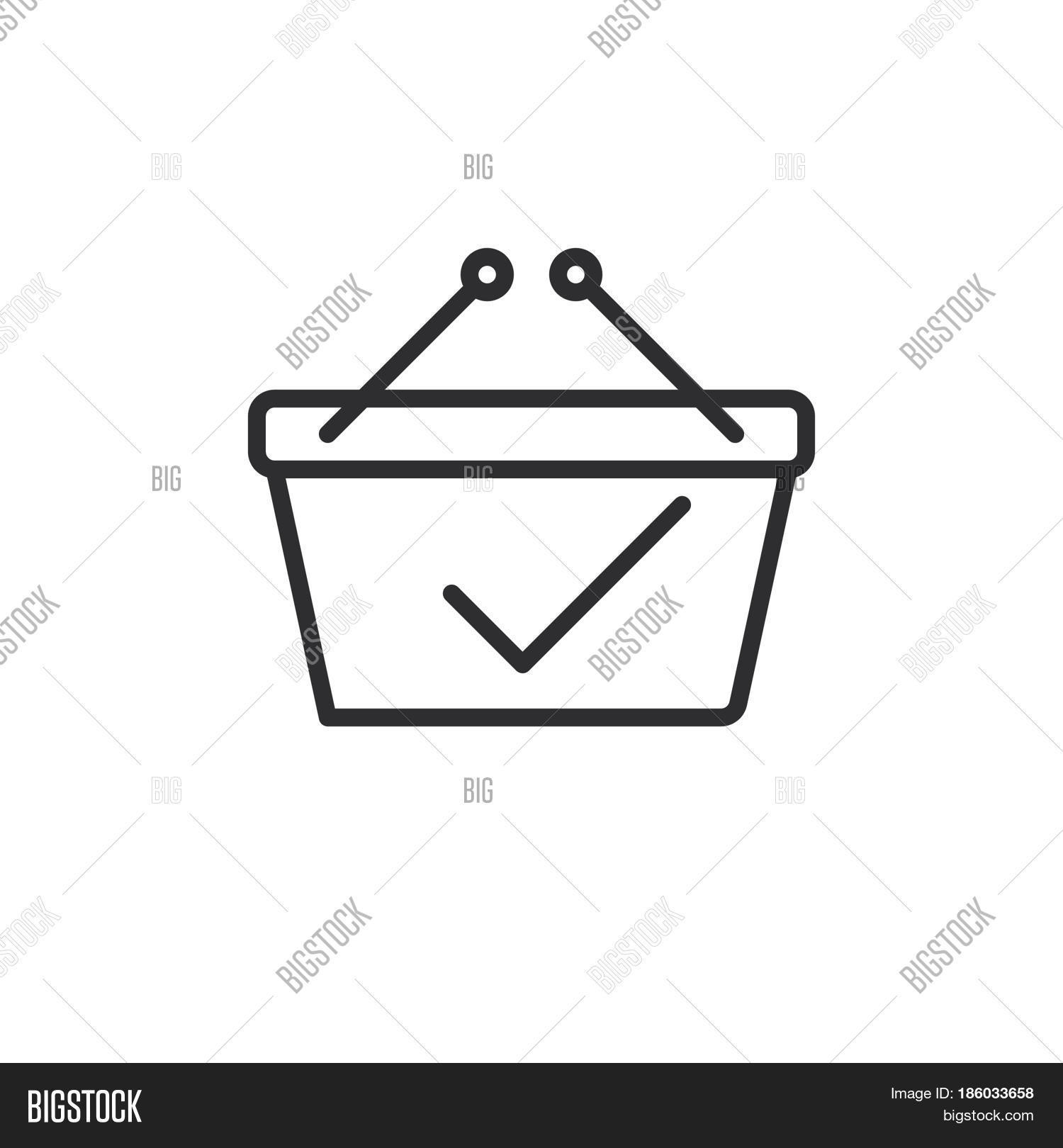 Shopping Basket Check Vector & Photo (Free Trial) | Bigstock