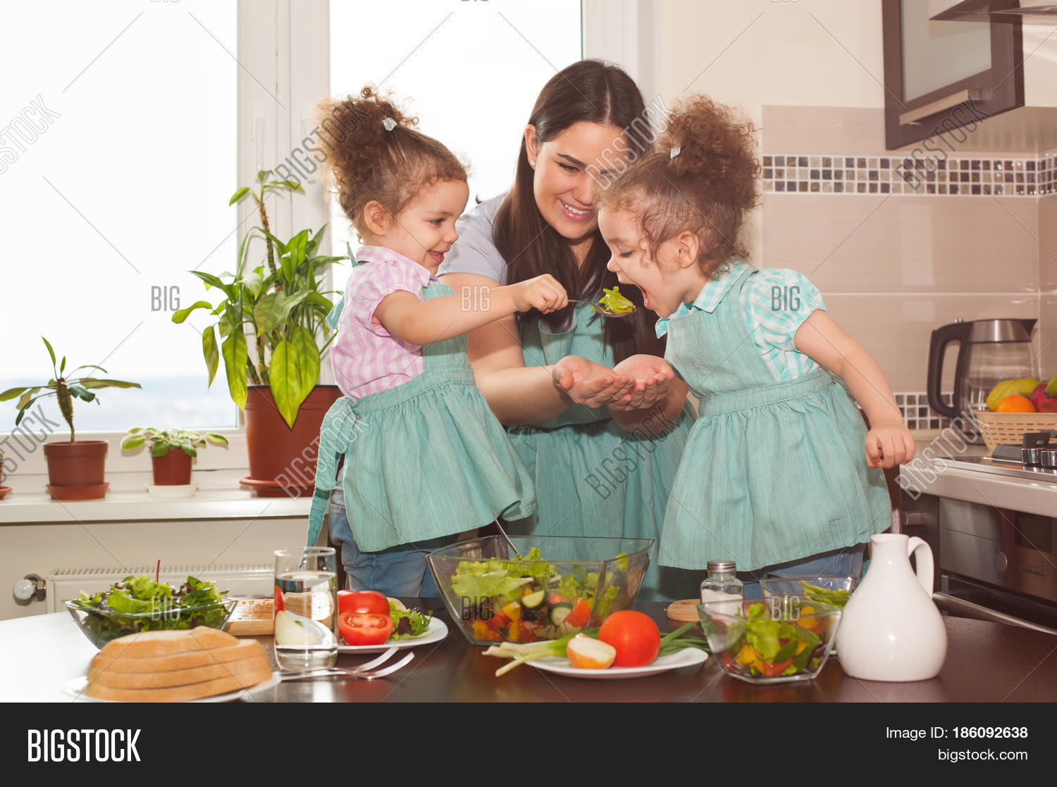 Family Preparing Meal Image & Photo (Free Trial) | Bigstock