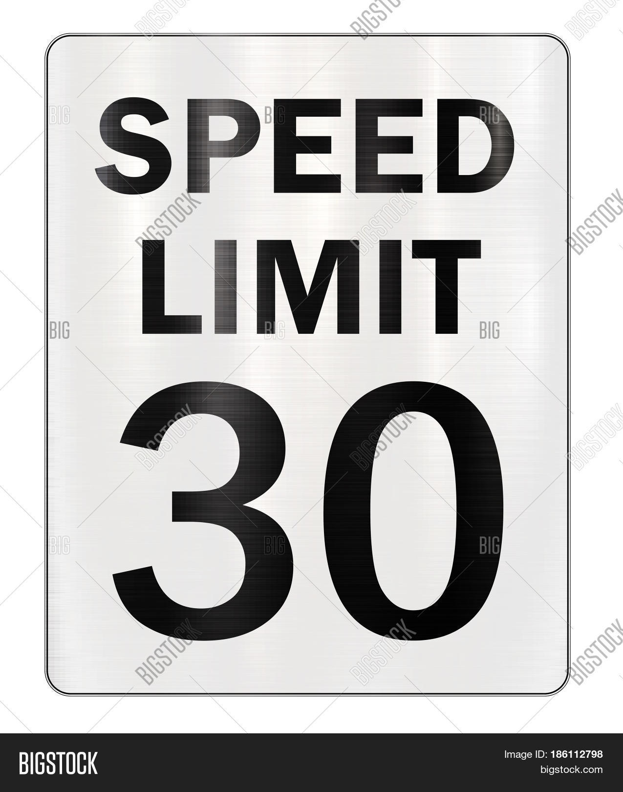 Speed Limit 30 Sign Image & Photo (Free Trial) | Bigstock